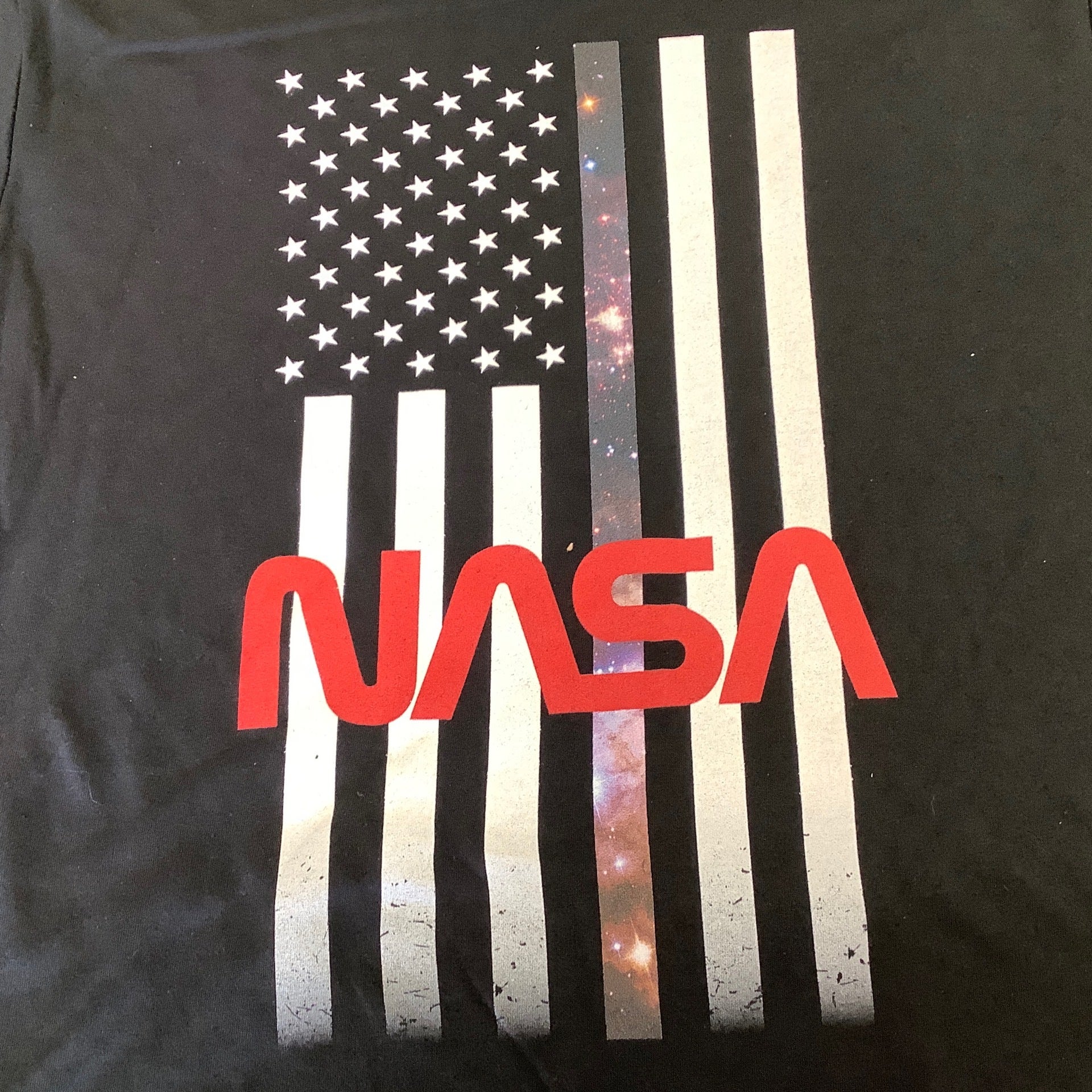 Nasa Symbol With Usa Flag