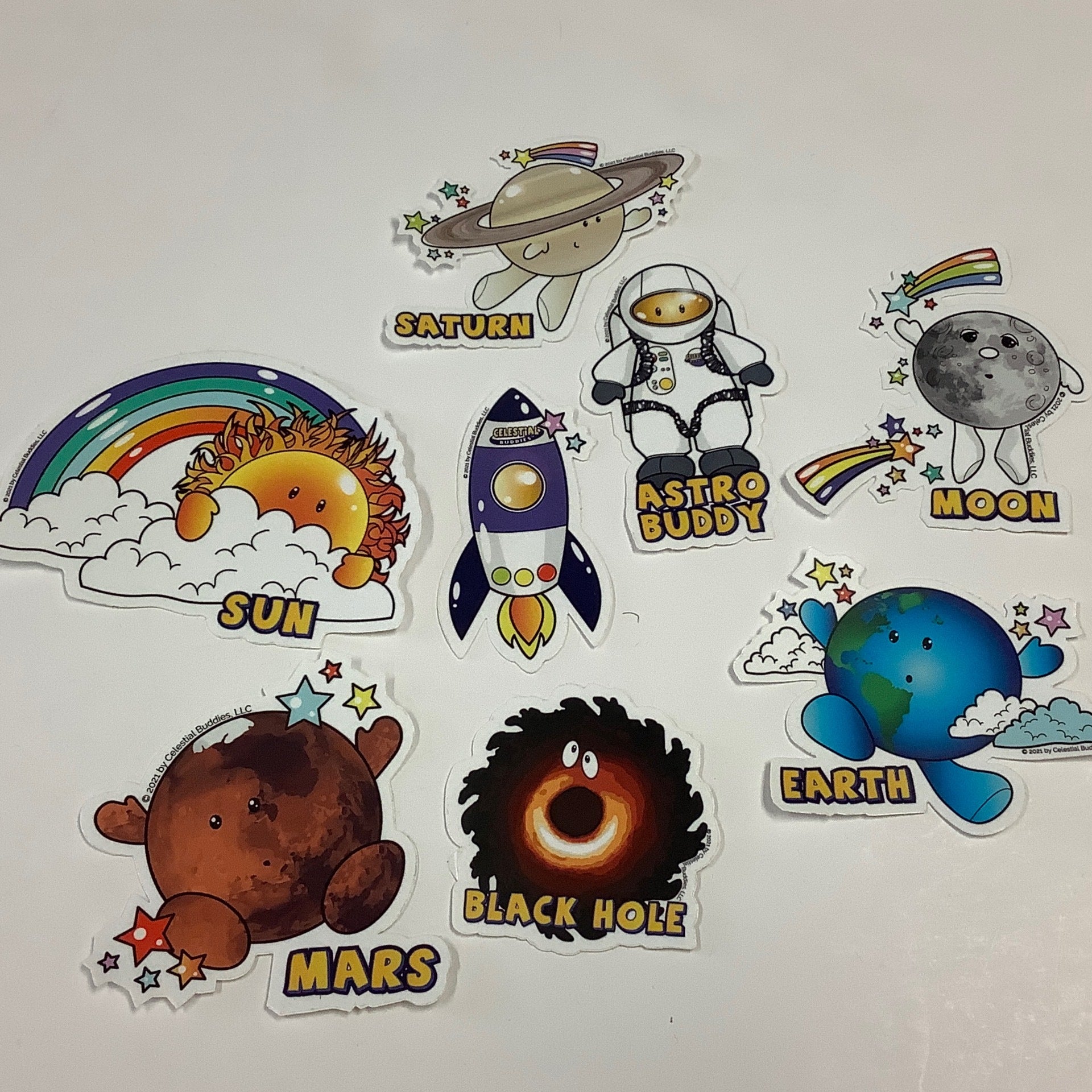 061547 Buddy Stickers- Assorted | NASA Wallops Flight Facility